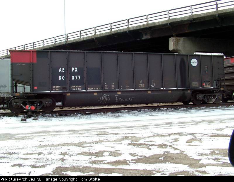 AEPX 80077 in KCS yard